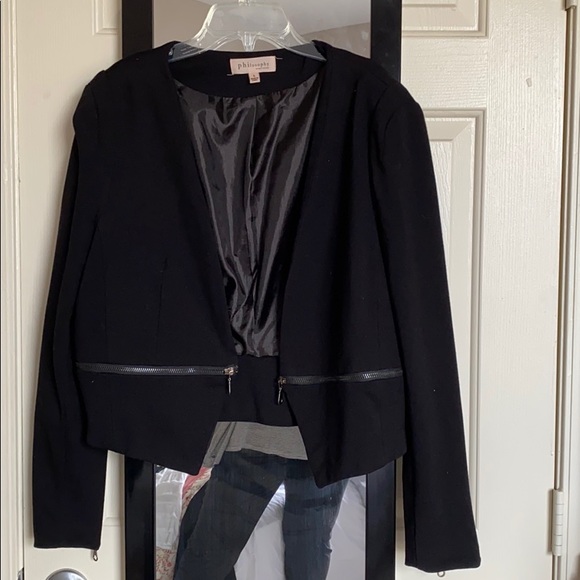 Philosophy | Jackets & Coats | Philosophy Black Blazer Sz L | Poshmark